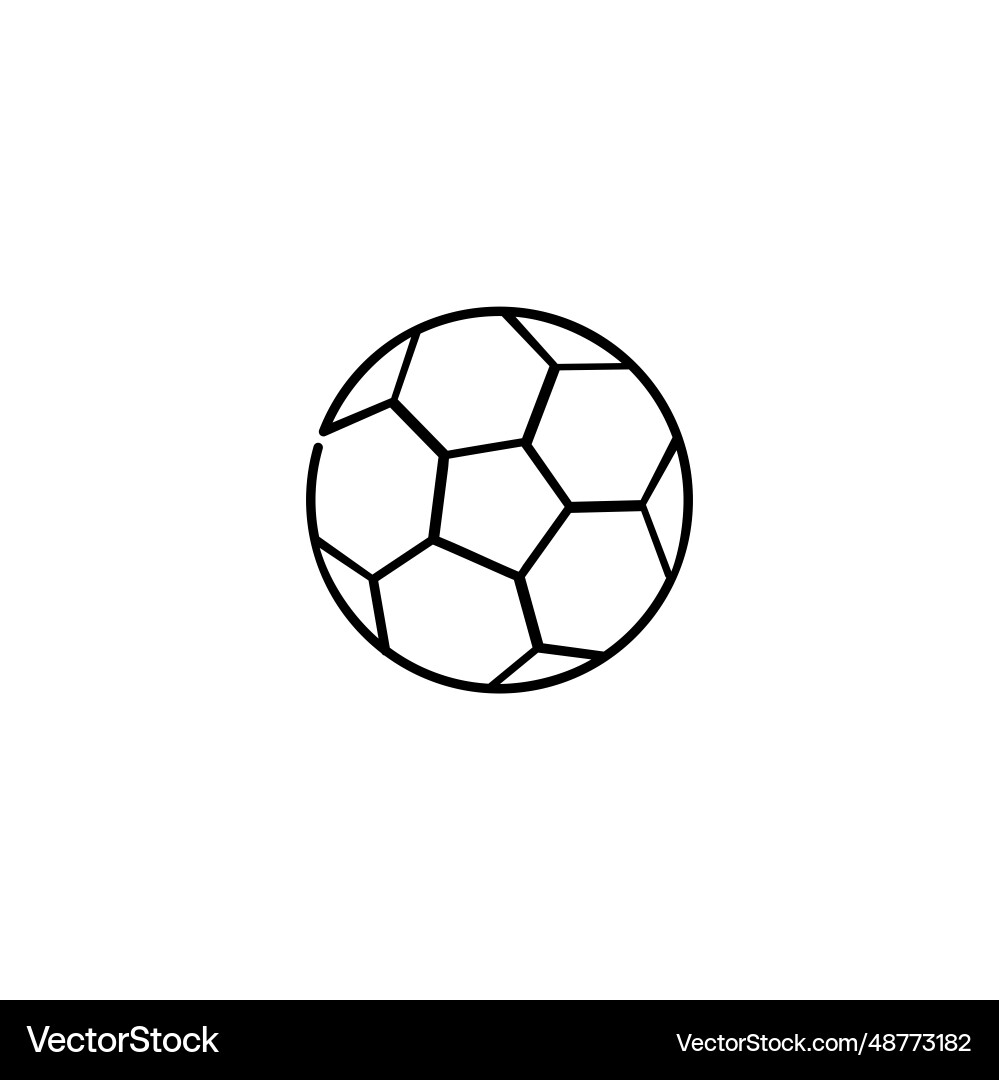 Soccer ball line style icon design Royalty Free Vector Image