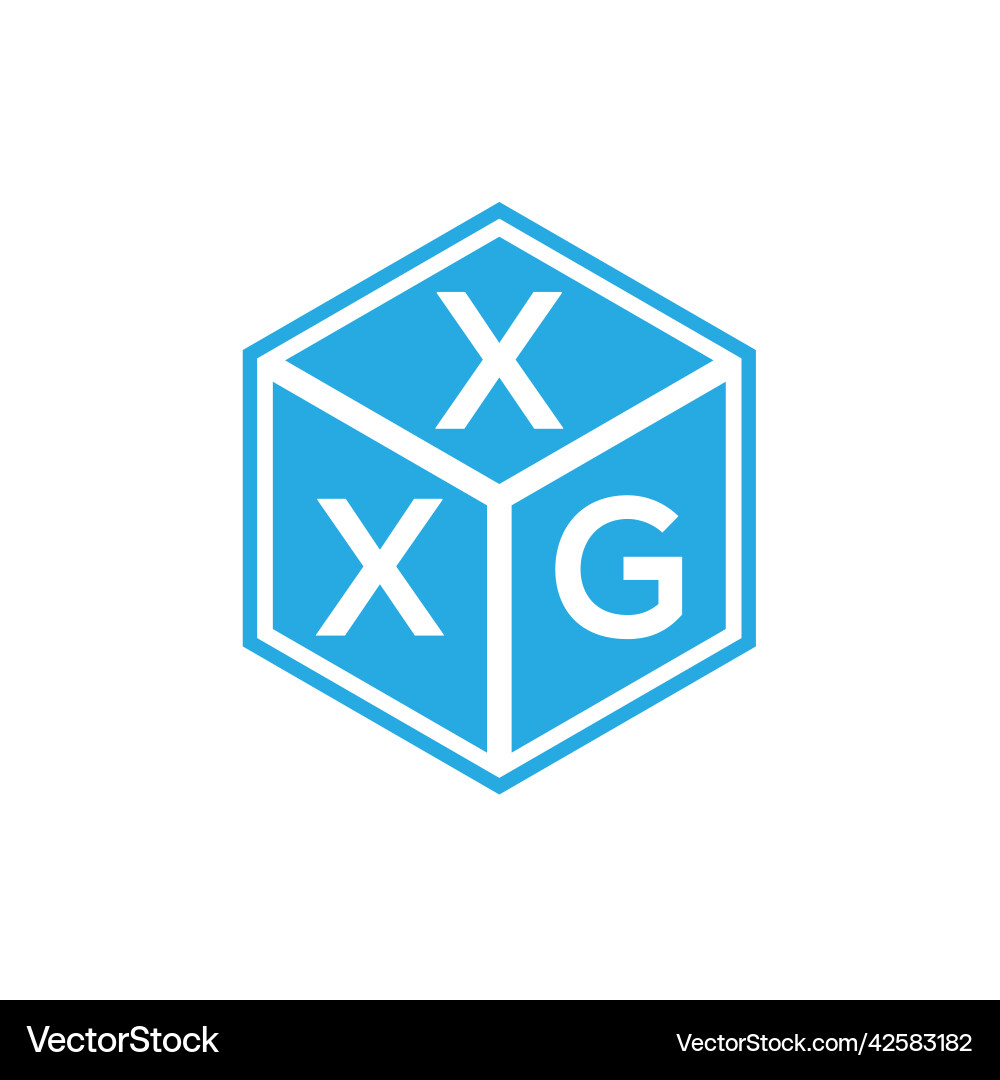 Xxg letter logo design on black background Vector Image