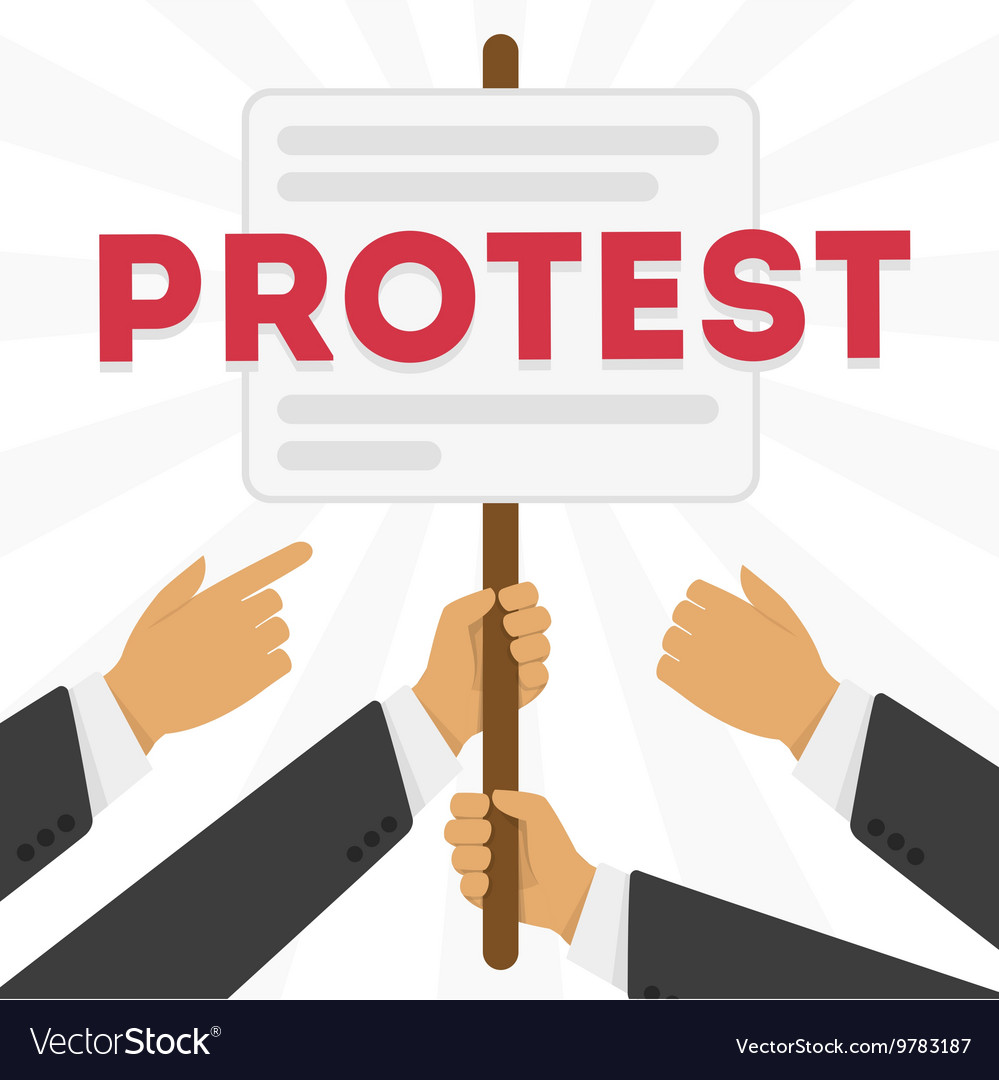 A protest Royalty Free Vector Image - VectorStock