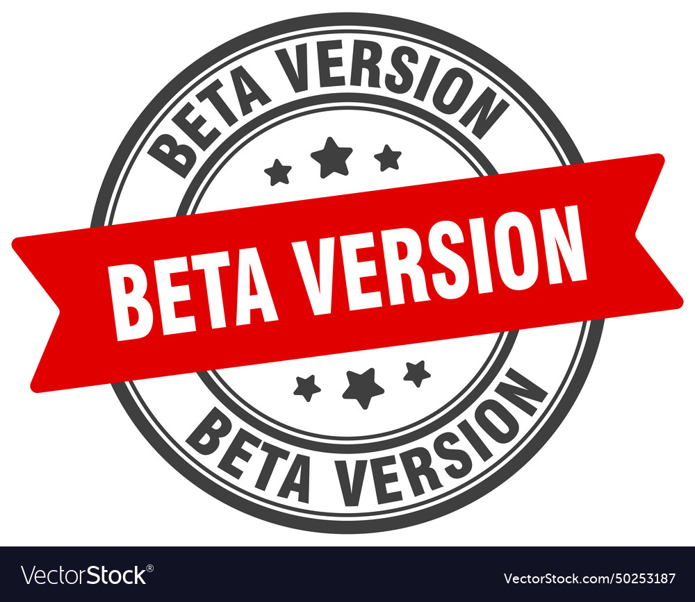 Beta version stamp label Royalty Free Vector Image