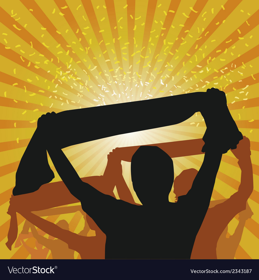 Cheering Crowd Royalty Free Vector Image - VectorStock
