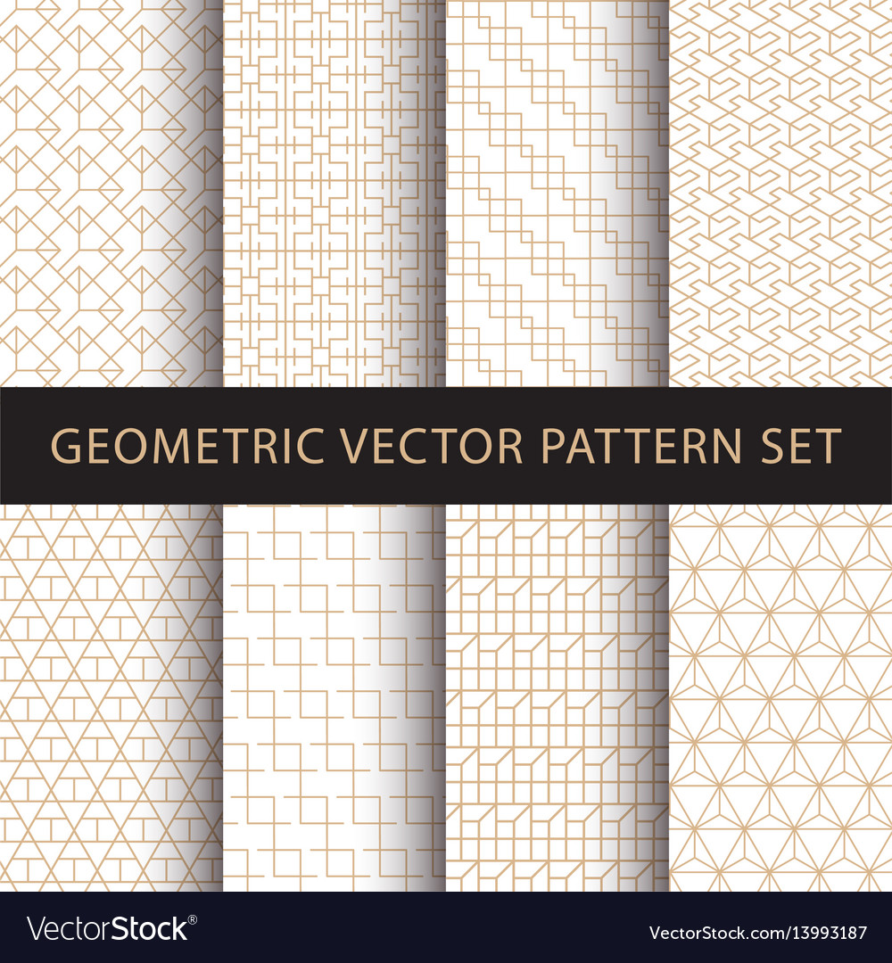 Geometric pattern pack Royalty Free Vector Image