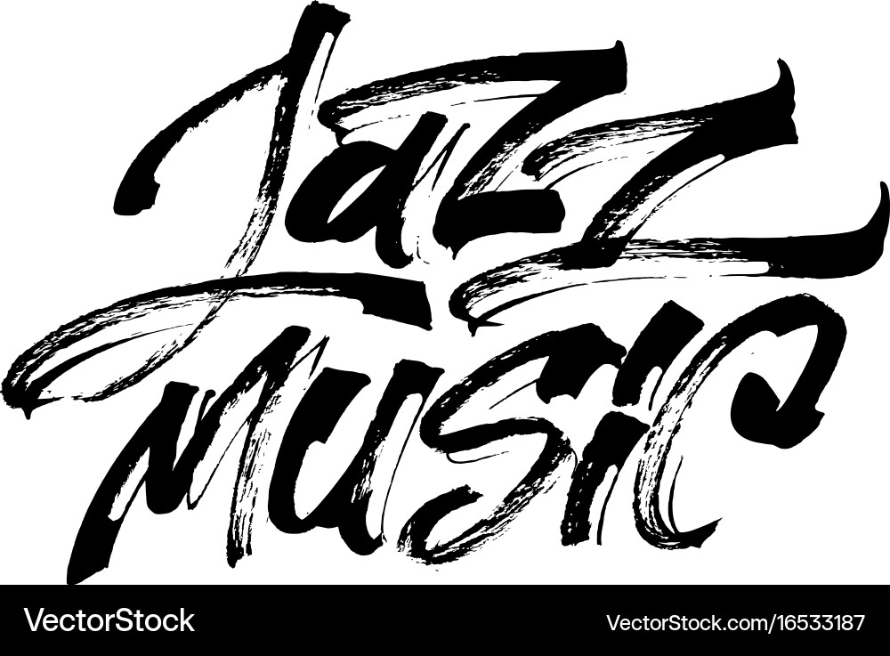 Jazz music modern calligraphy hand lettering Vector Image