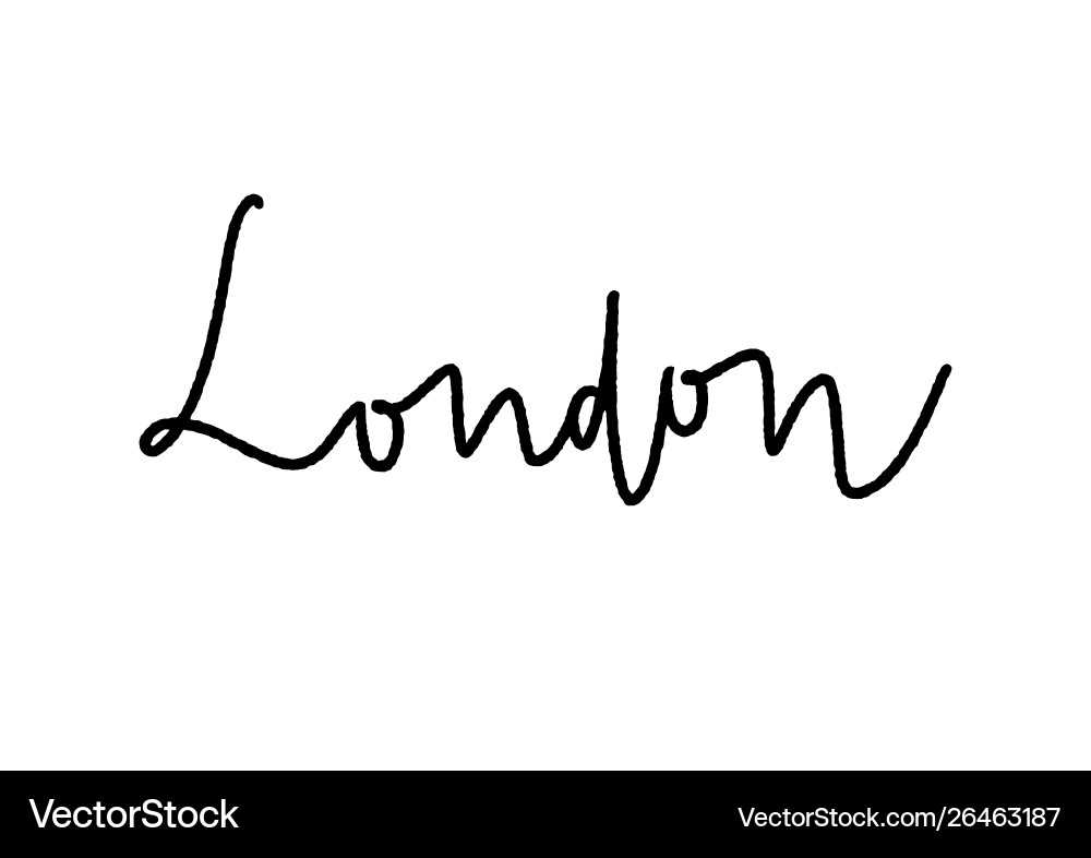 London hand lettering on white background Vector Image