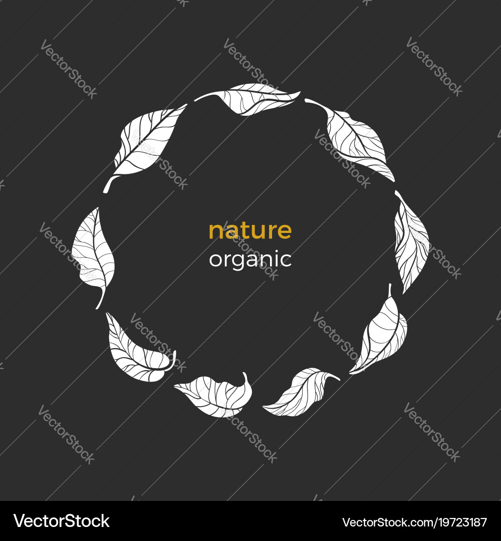 Nature symbol circle Royalty Free Vector Image