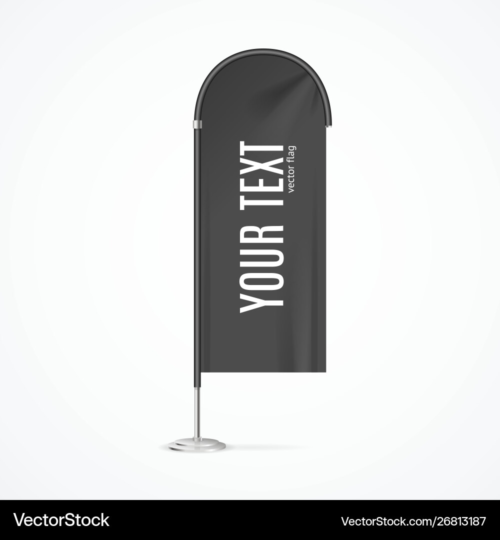 Realistic detailed 3d black advertising feather Vector Image