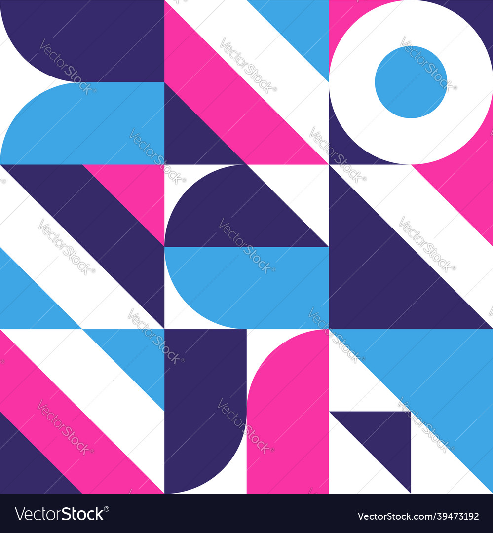 Abstract background colorful geometric mural Vector Image