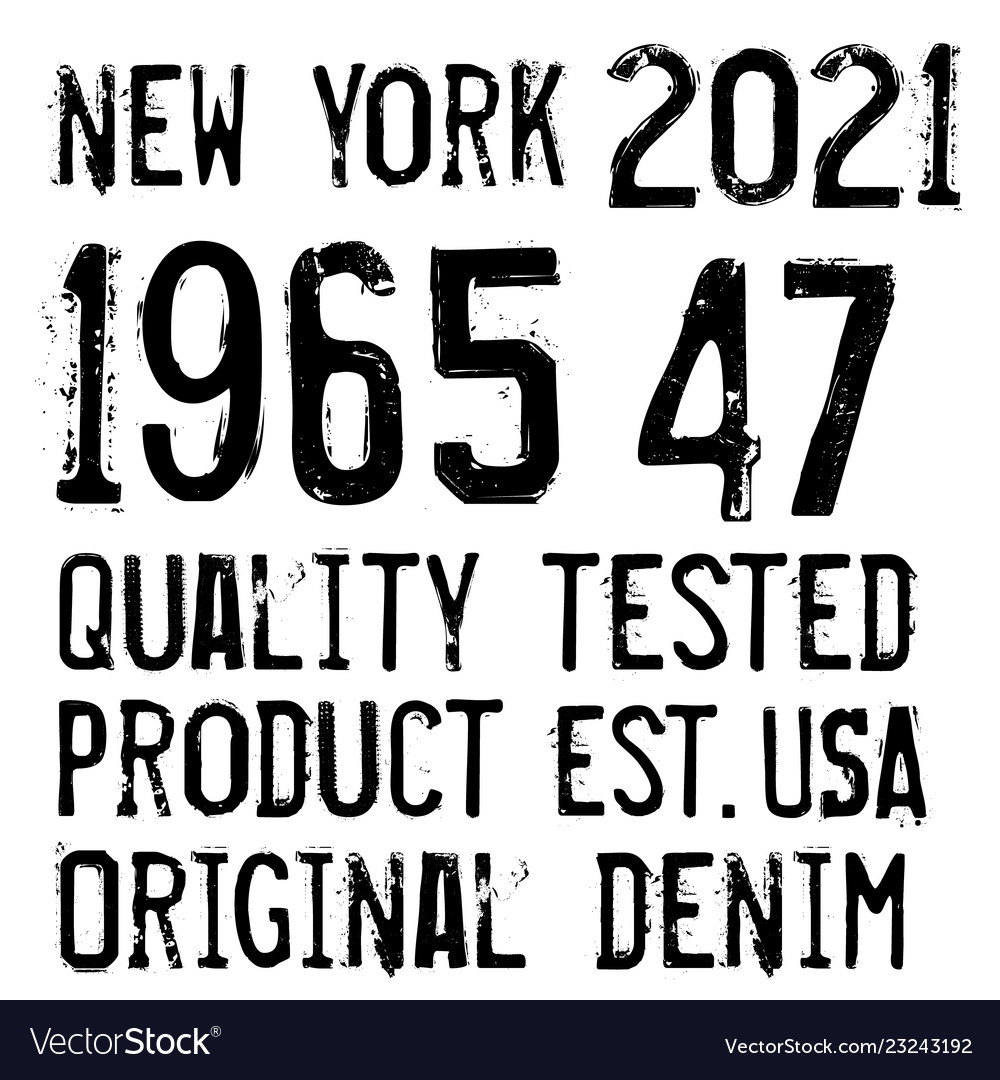 Denim label typographic elements Royalty Free Vector Image