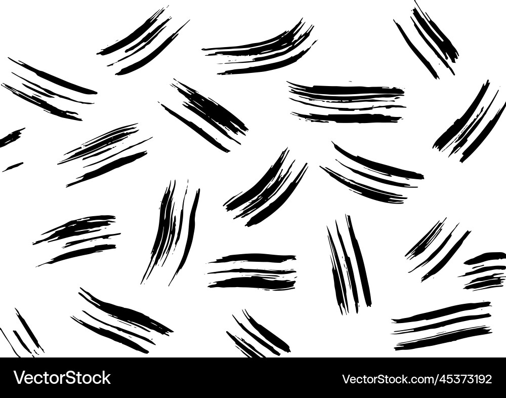 Grunge ink dry brush free hand texture Royalty Free Vector