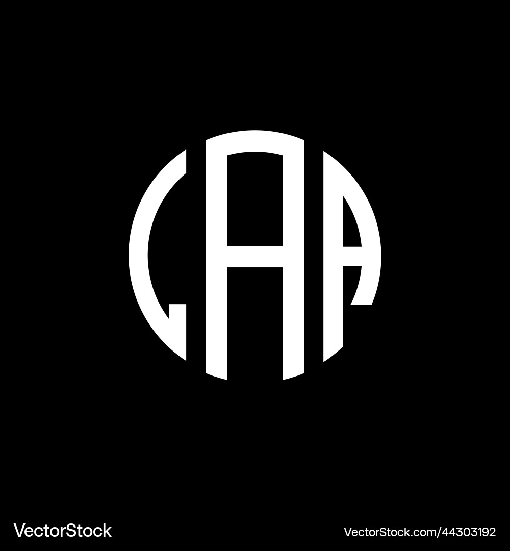 Kaa letter logo design letter in circle Royalty Free Vector