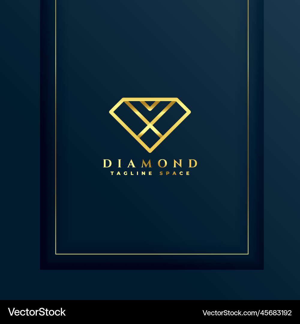 Luxury diamond logo template design for business Vector Image