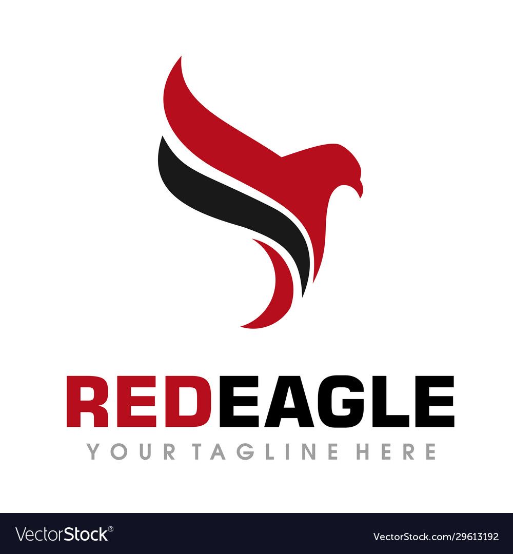 Red eagle logo eagle logo Royalty Free Vector Image