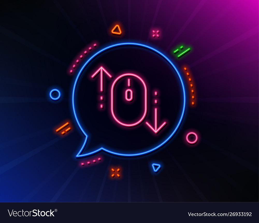 Scroll down mouse line icon scrolling screen sign Vector Image Scroll down mouse line icon scrolling screen sign Vector Image