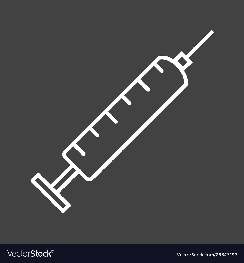 Unique injection line icon Royalty Free Vector Image
