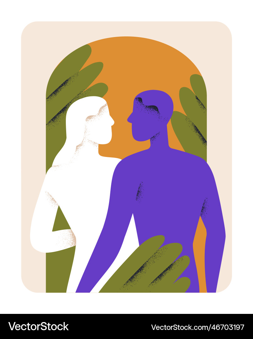 Abstract love couple romantic relationship Vector Image