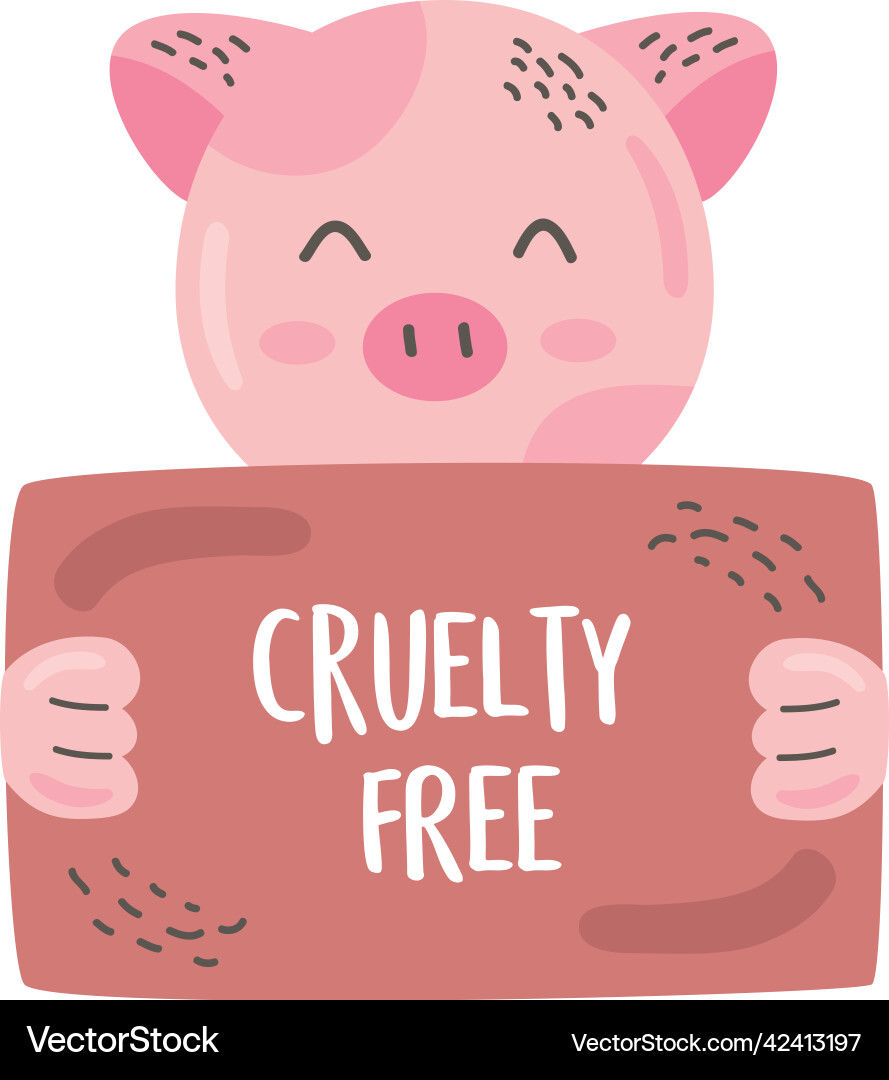 Cruelty free lettering label Royalty Free Vector Image