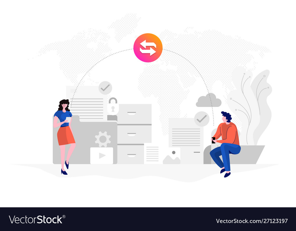 Data transfer Royalty Free Vector Image - VectorStock
