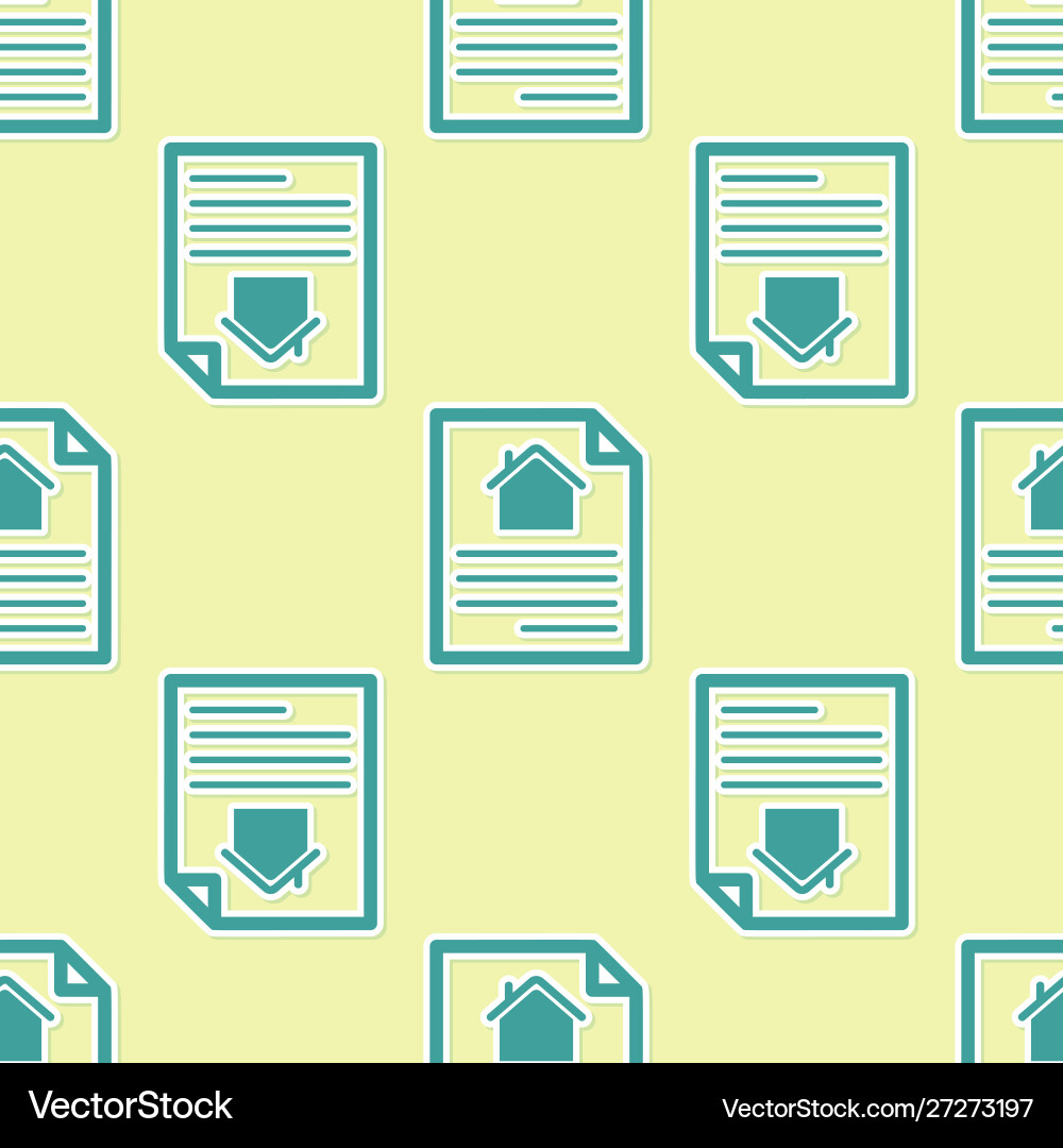 Green house contract icon isolated seamless Vector Image