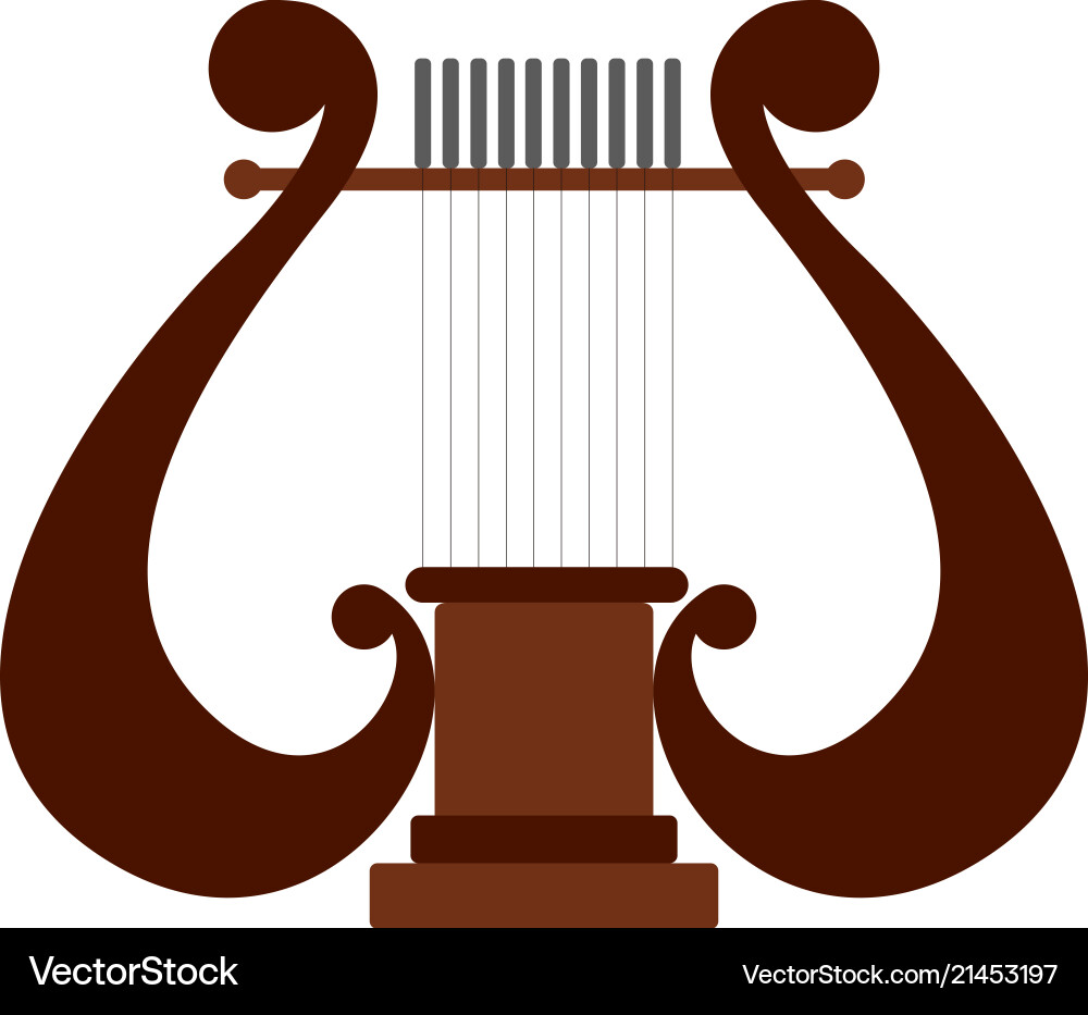 Isolated harp musical instrument Royalty Free Vector Image