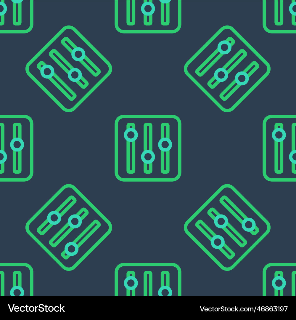 Line sound mixer controller icon isolated seamless