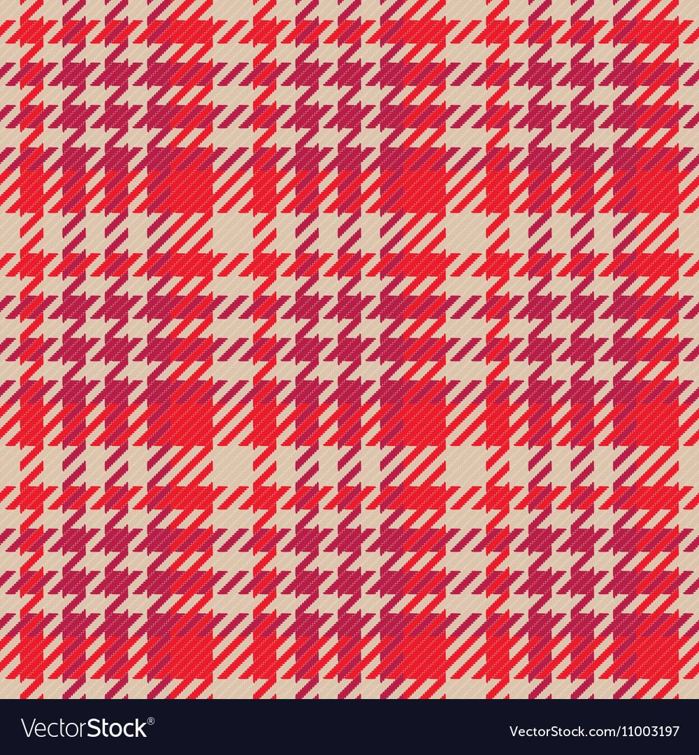 Seamless red Gingham comprised by threads Vector Image