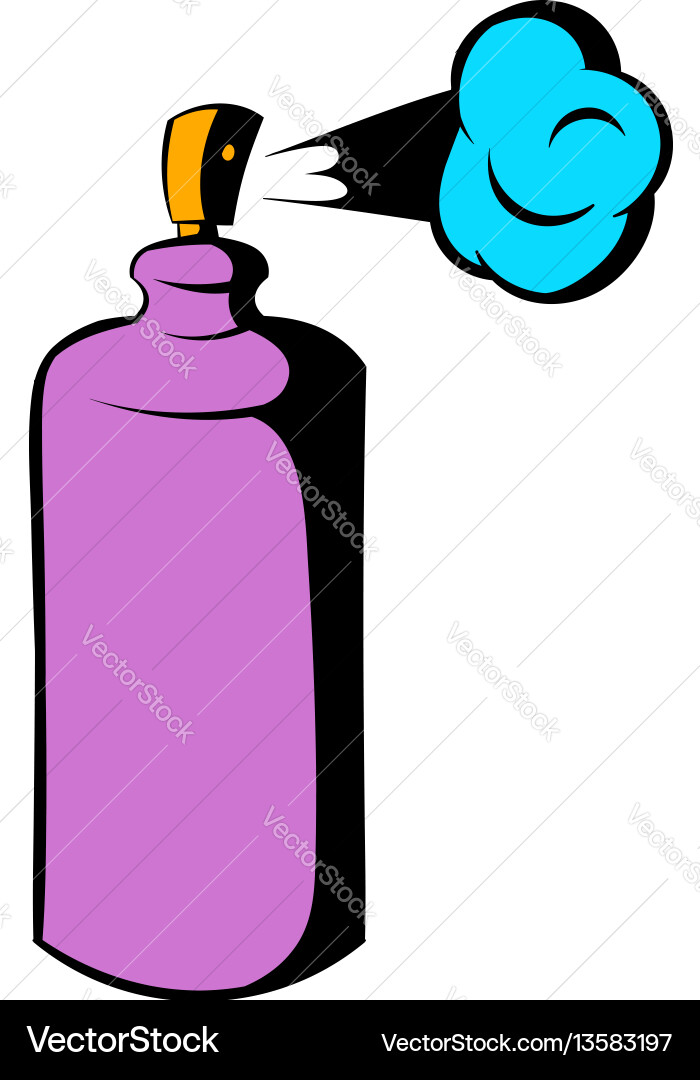 Spray can in use icon icon cartoon Royalty Free Vector Image