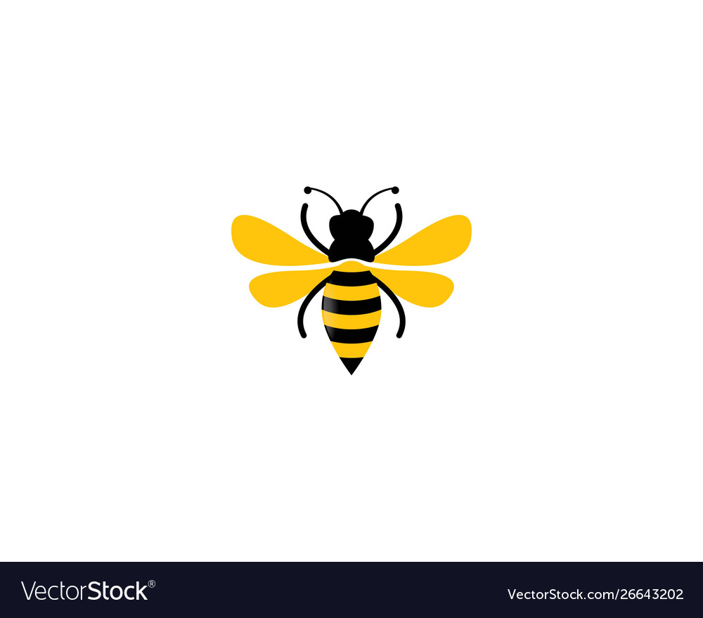 Bee logo icon Royalty Free Vector Image - VectorStock