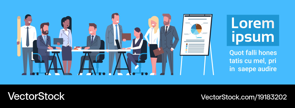 Business team brainstorming concept group of Vector Image