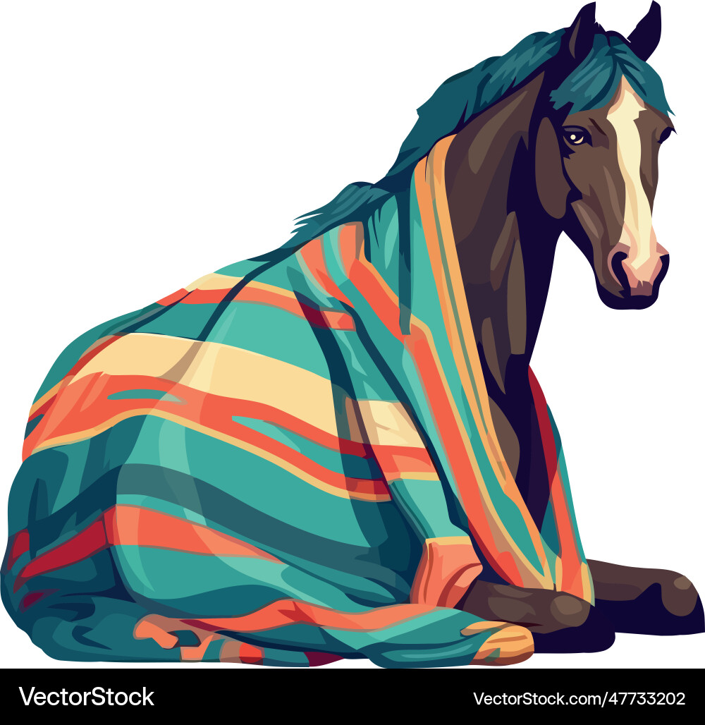 Cute stallion showcasing strength and elegance Vector Image