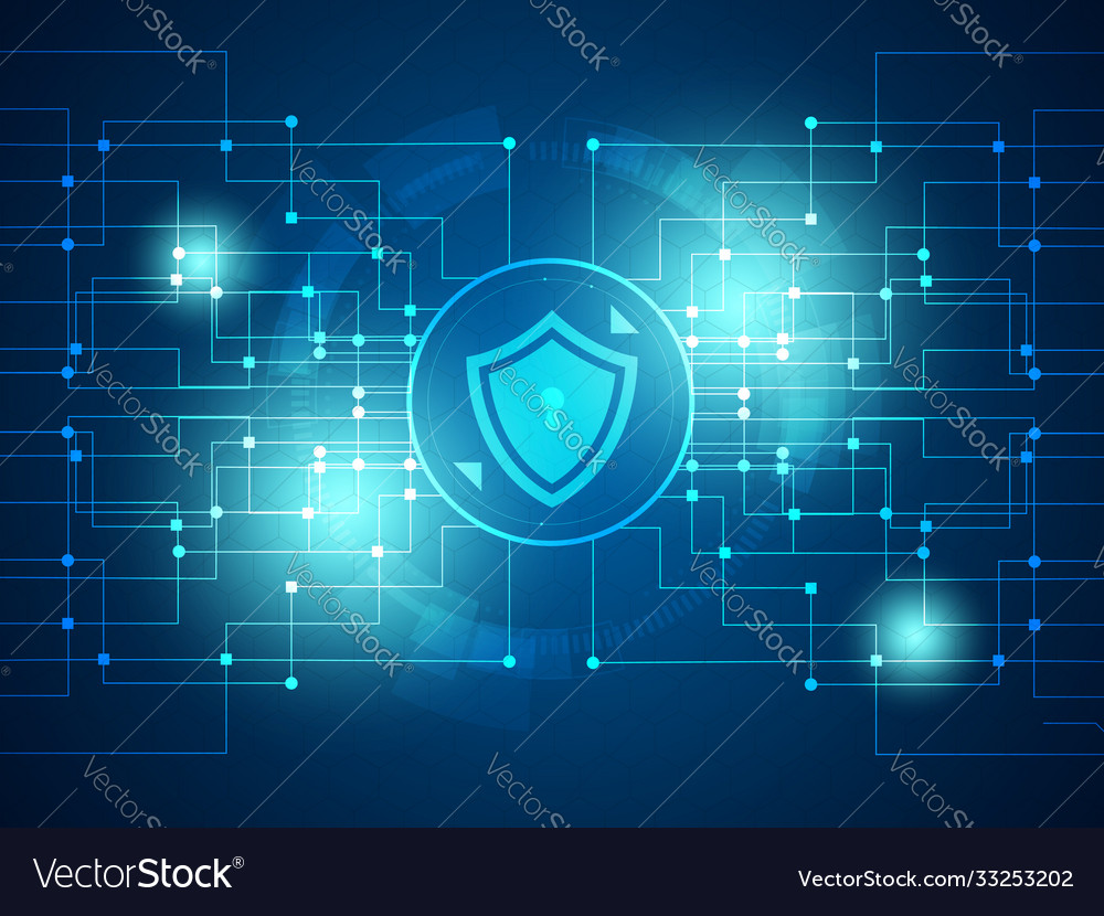 Cyber security technology background Royalty Free Vector