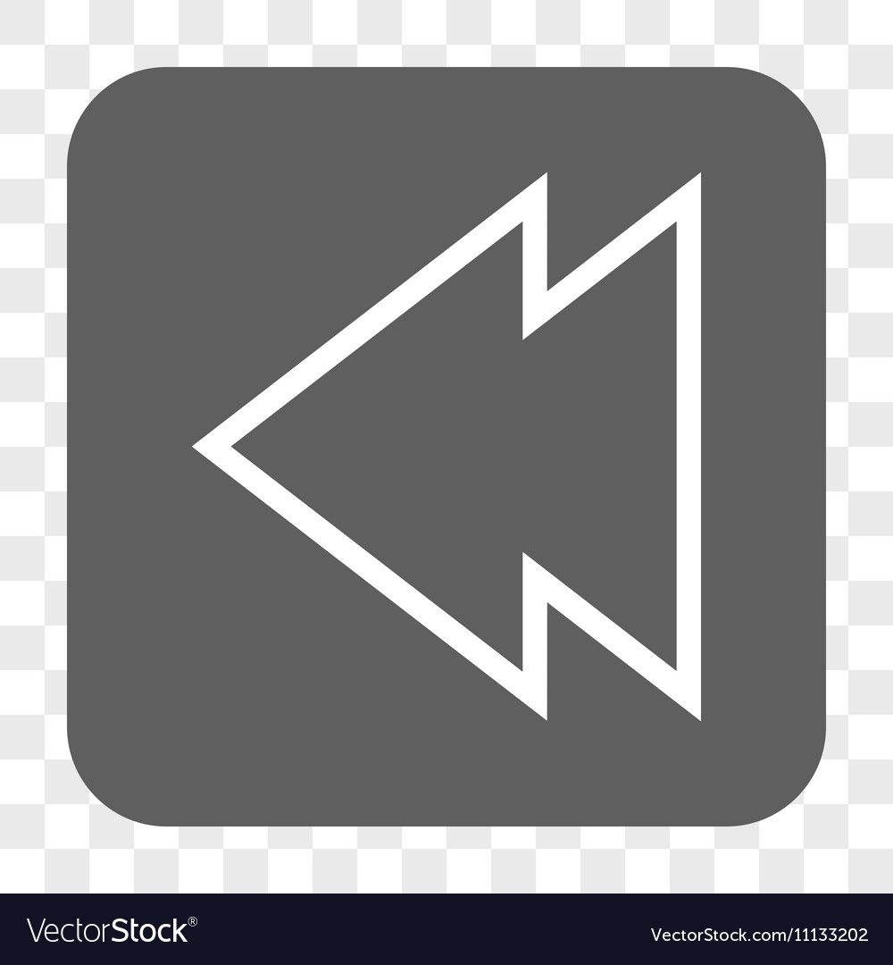 Direction left rounded square button Royalty Free Vector