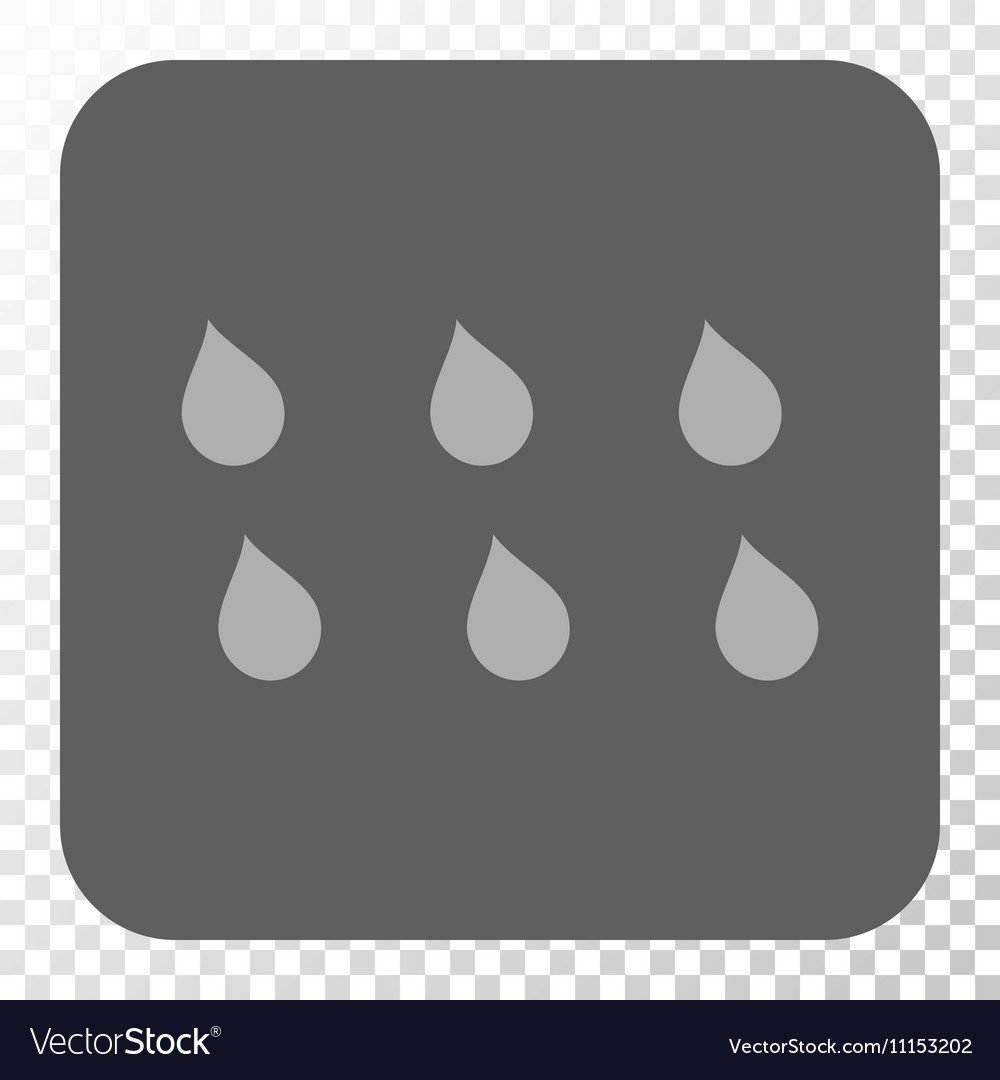 Drops rounded square button Royalty Free Vector Image