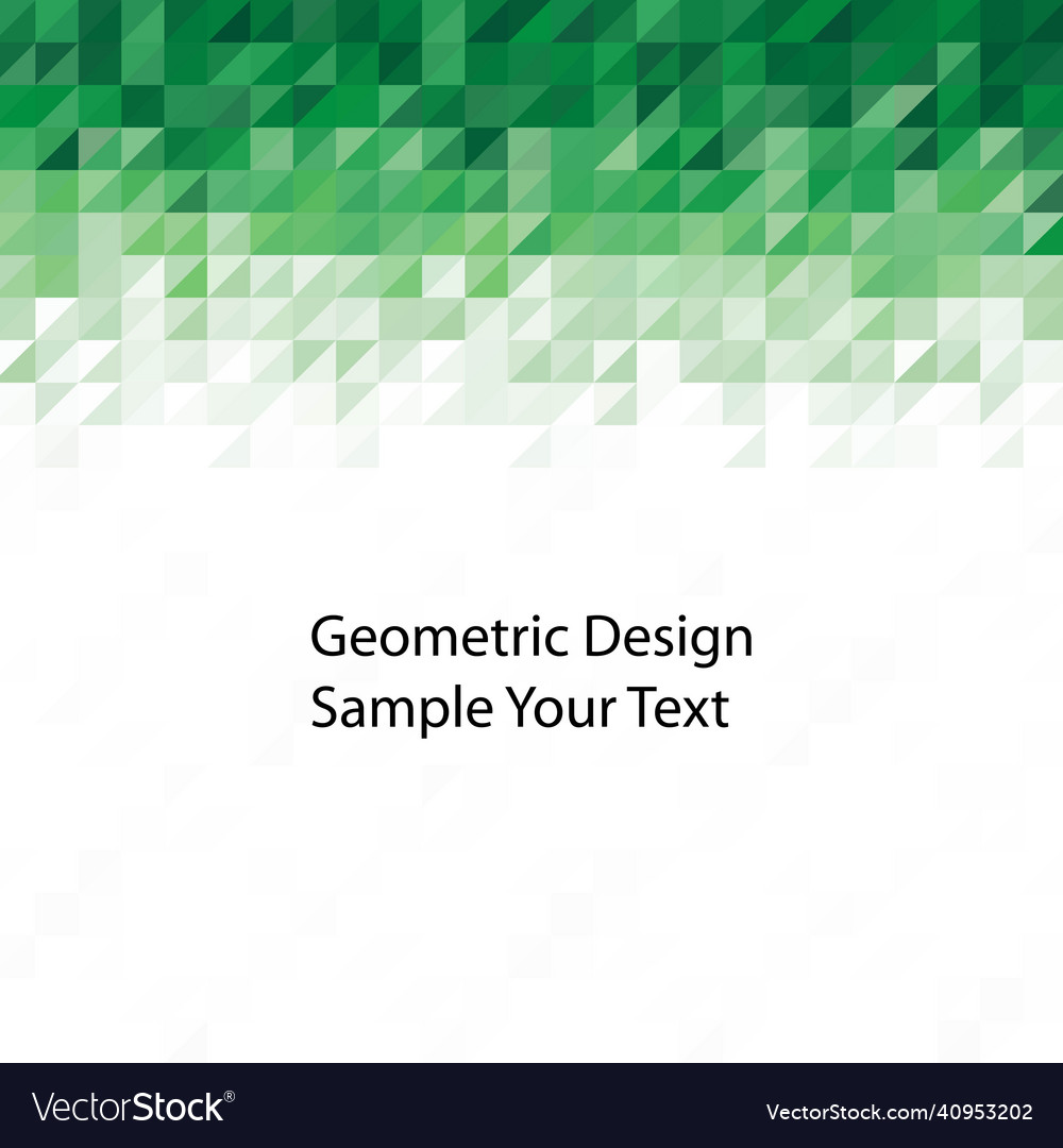Green abstract triangular background abstract Vector Image