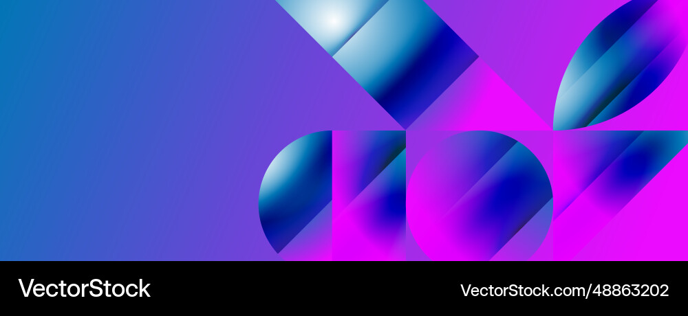 Minimalism meets gradient allure geometric shapes Vector Image