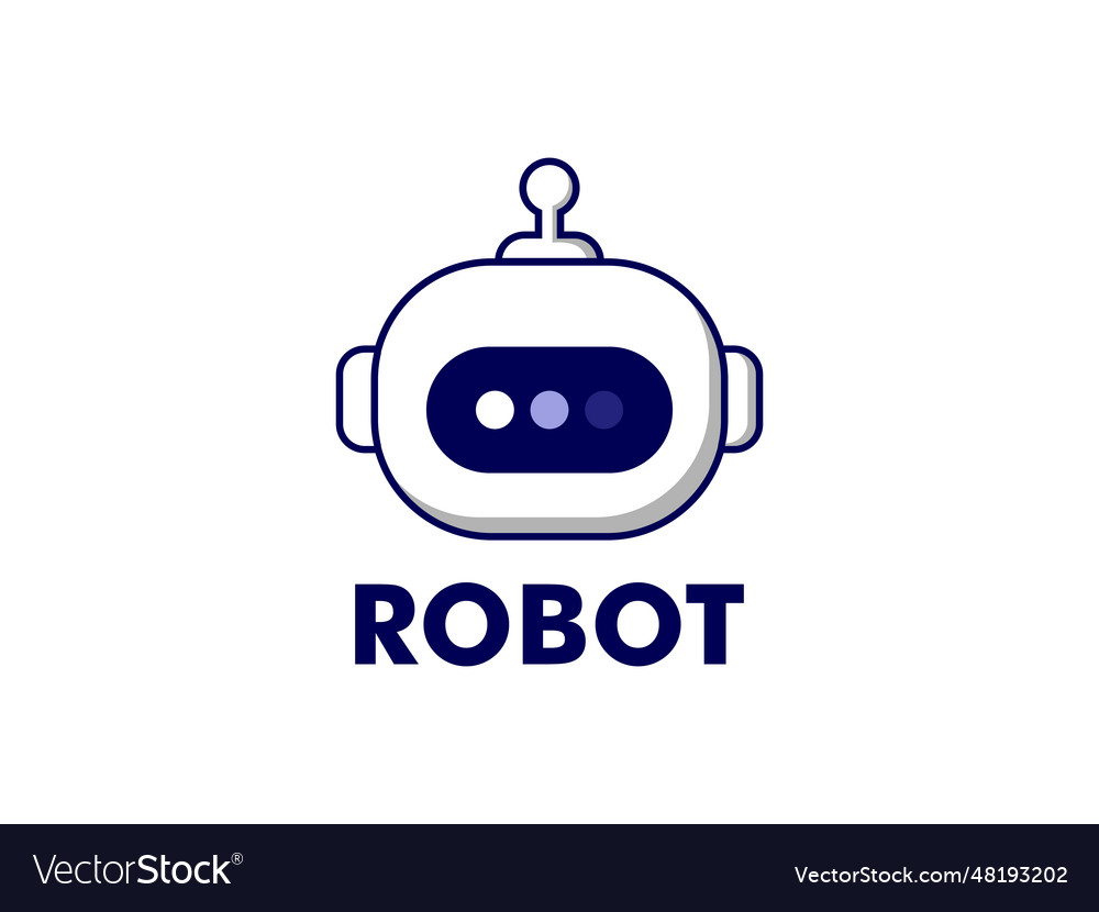 Robot or bot logo modern conversation automatic Vector Image