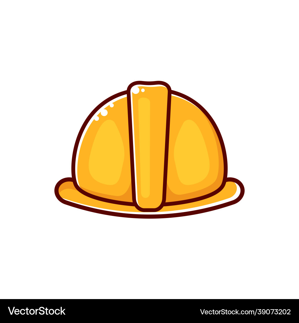 Safety helmet cartoon icon logo Royalty Free Vector Image