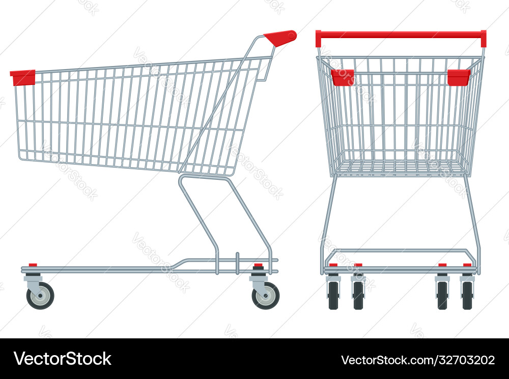 Shopping trolley or full colorful gift boxes Vector Image