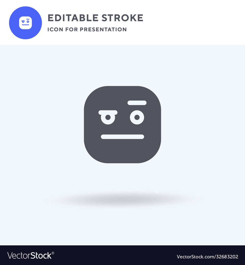 Suspicious icon filled flat sign solid Royalty Free Vector