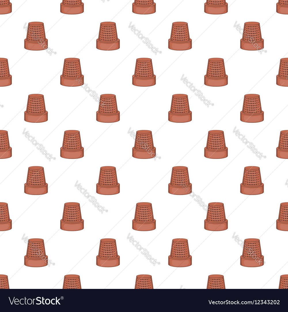 Thimble pattern cartoon style Royalty Free Vector Image