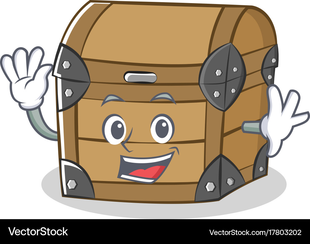 Waving chest character cartoon style Royalty Free Vector