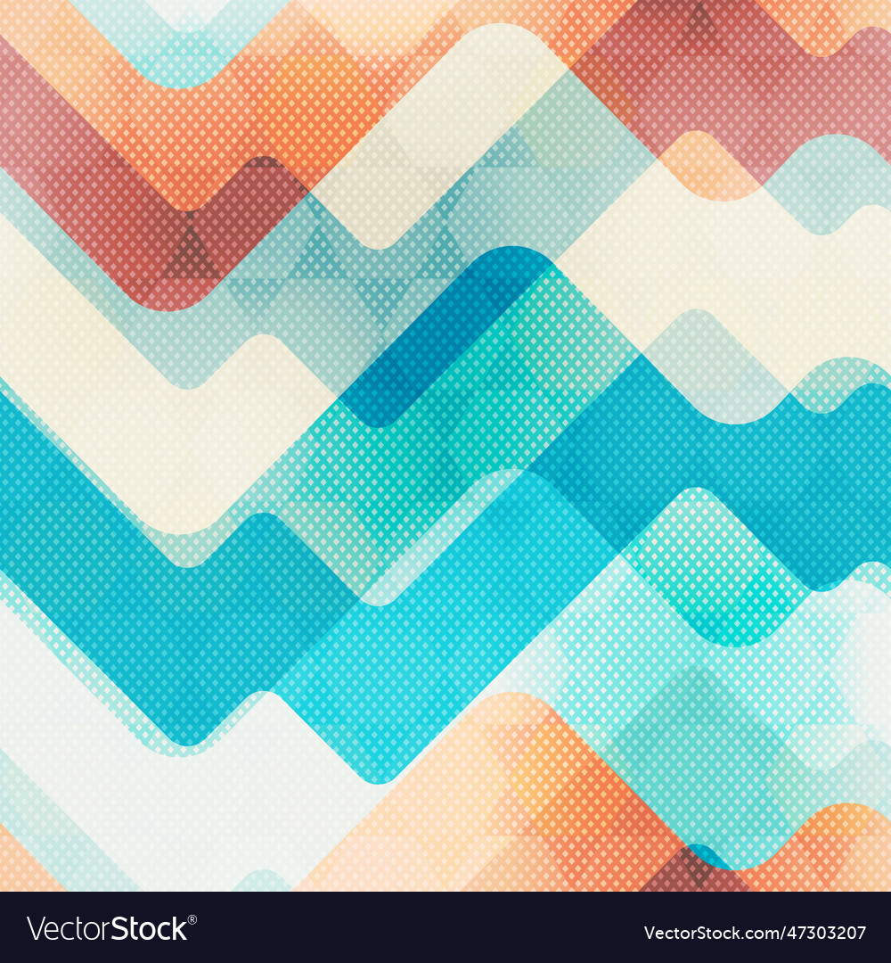 Abstract vintage waves seamless pattern Royalty Free Vector