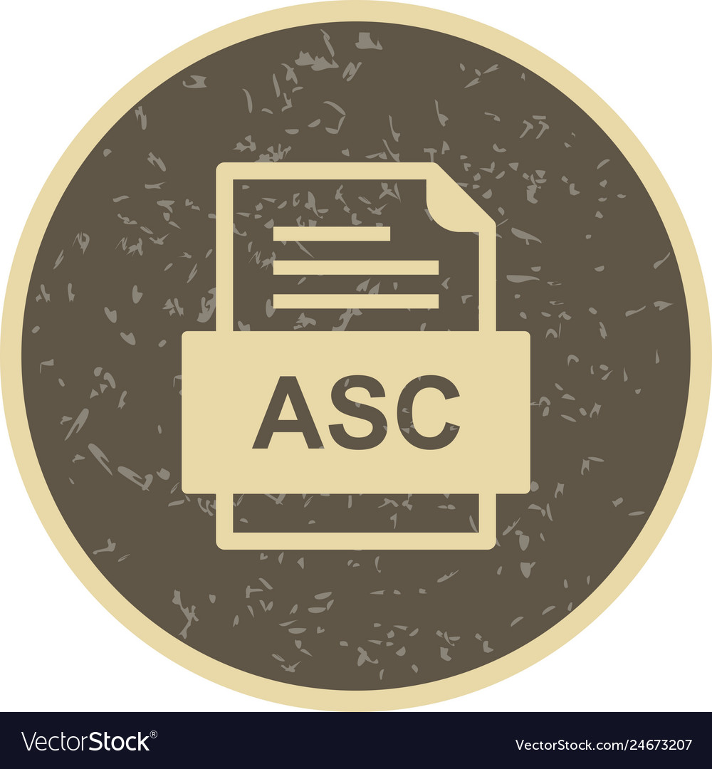 Asc file document icon Royalty Free Vector Image
