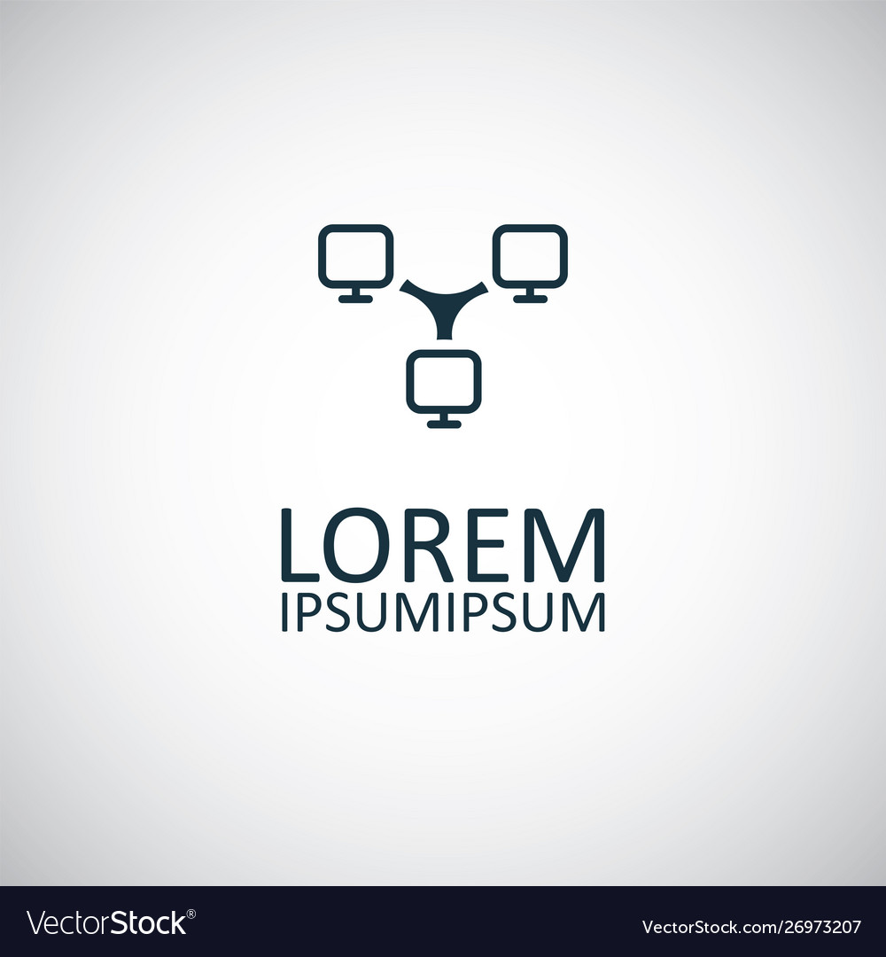 Computer network icon trendy simple concept Vector Image