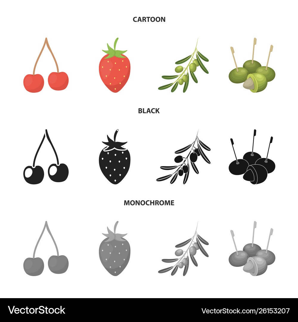 Design berry and fruit logo collection Royalty Free Vector