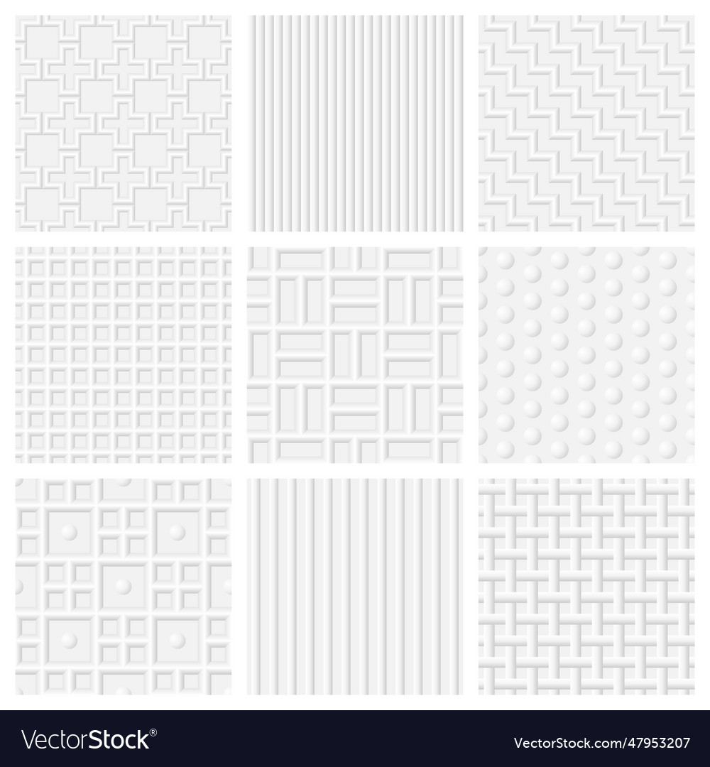 Embossed surface seamless patterns Royalty Free Vector Image