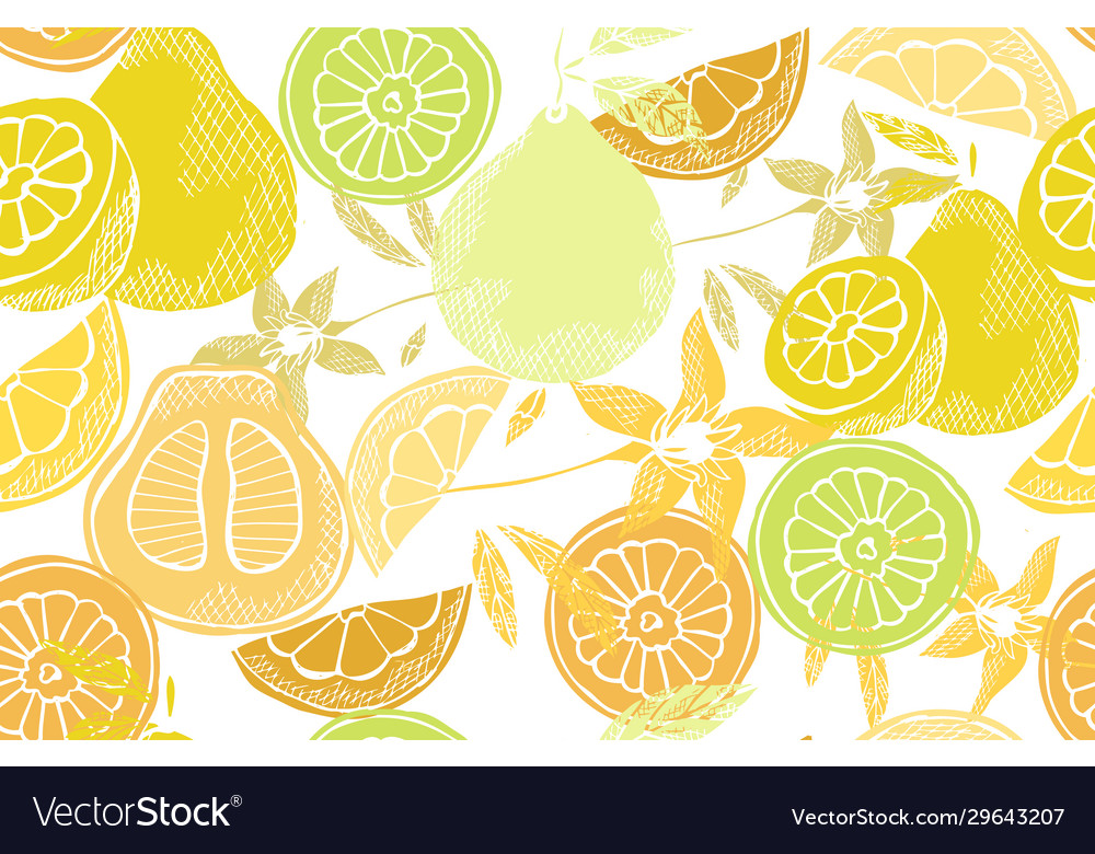 Fruit seamless pattern Royalty Free Vector Image