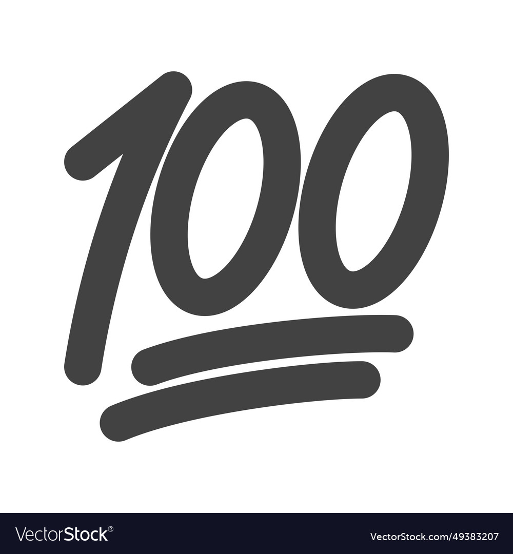 Hundred points icon image Royalty Free Vector Image
