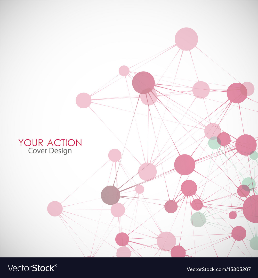 Network connect or molecule set Royalty Free Vector Image