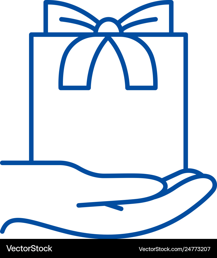 Perfect solution line icon concept Royalty Free Vector Image