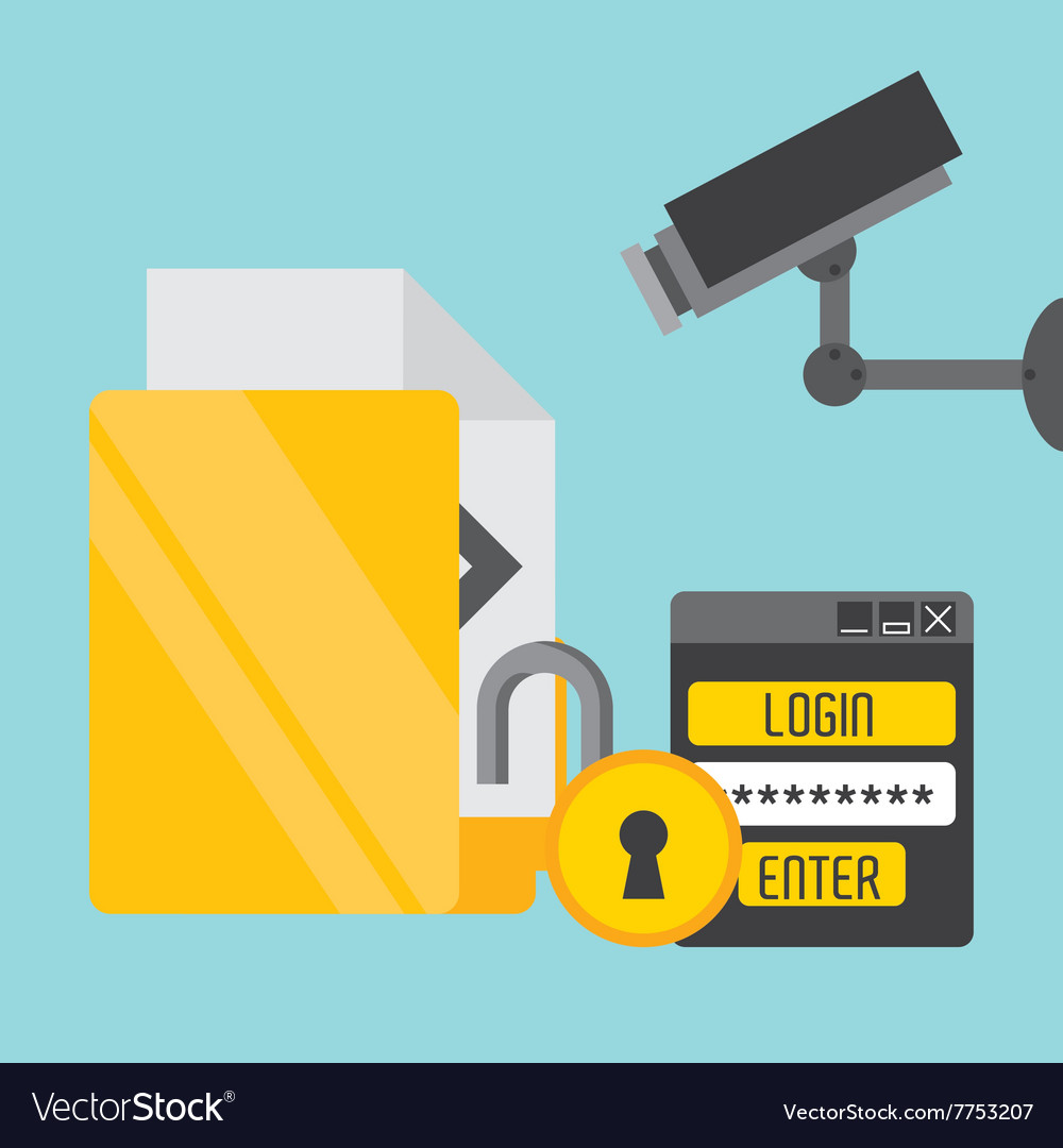 Security system design Royalty Free Vector Image